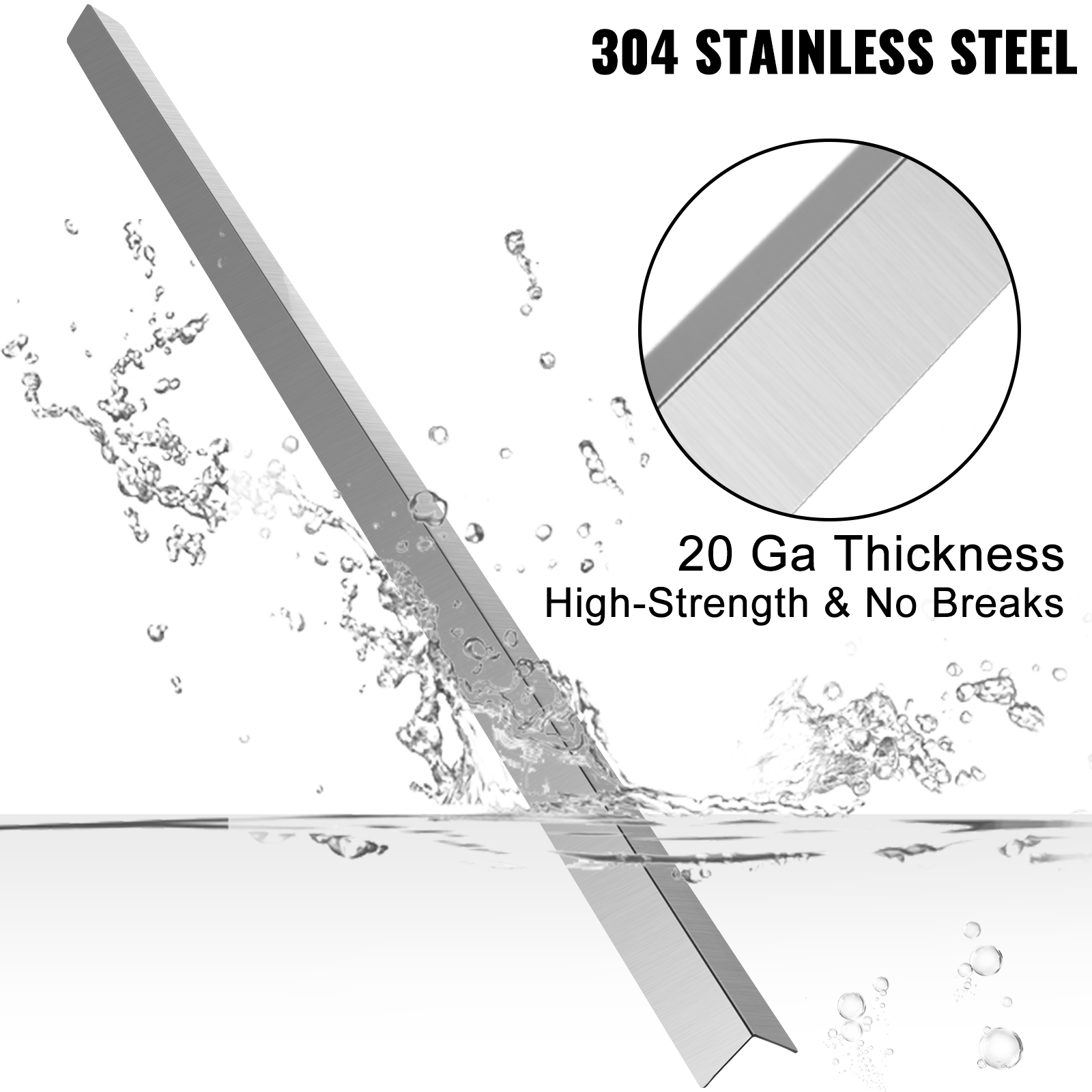 VEVOR Stainless Steel Corner Guards 0.5 x 0.5 x 48 inch Metal Wall ...