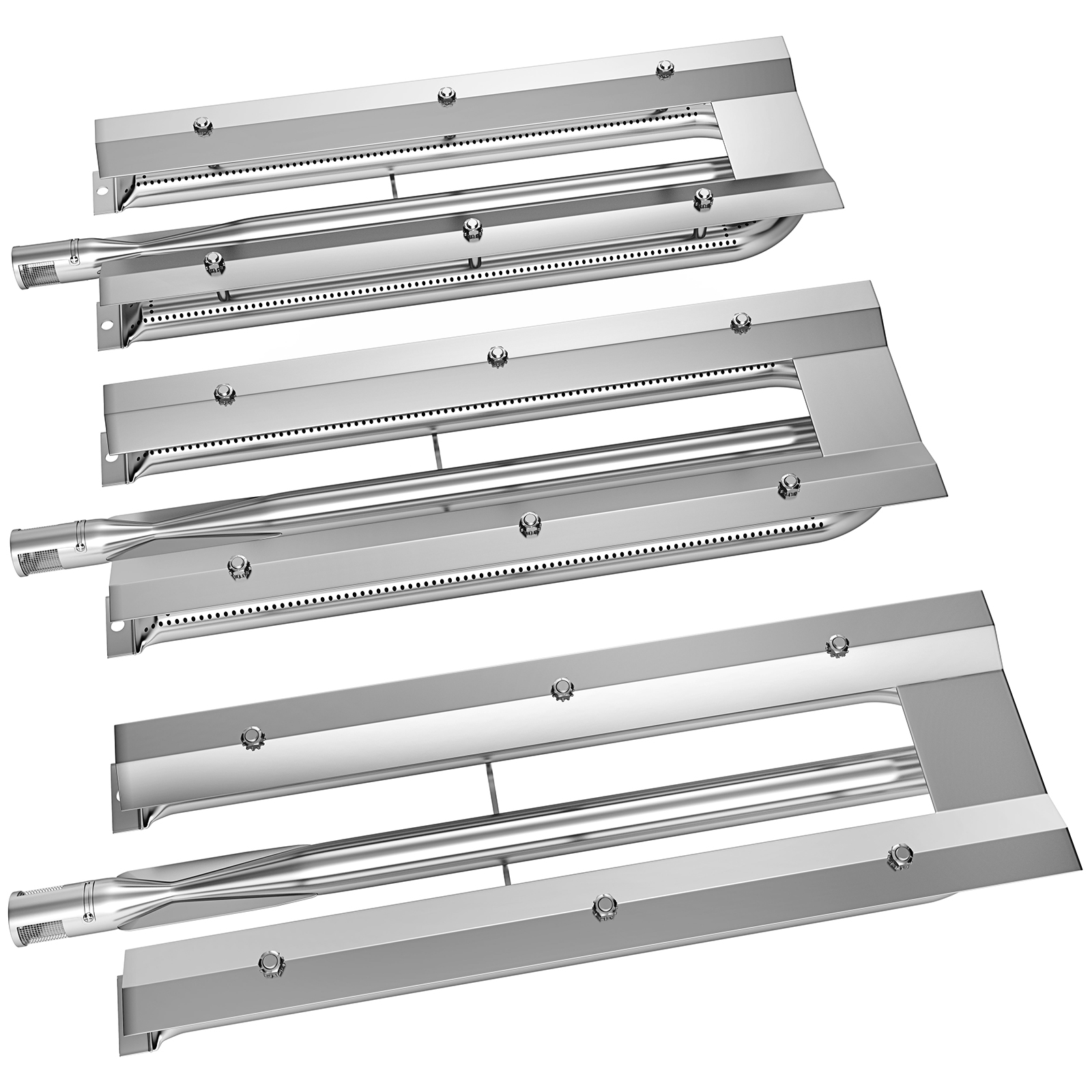 VEVOR Replacement U Burner, Stainless Steel Grill Burners, 3 Packs BBQ ...