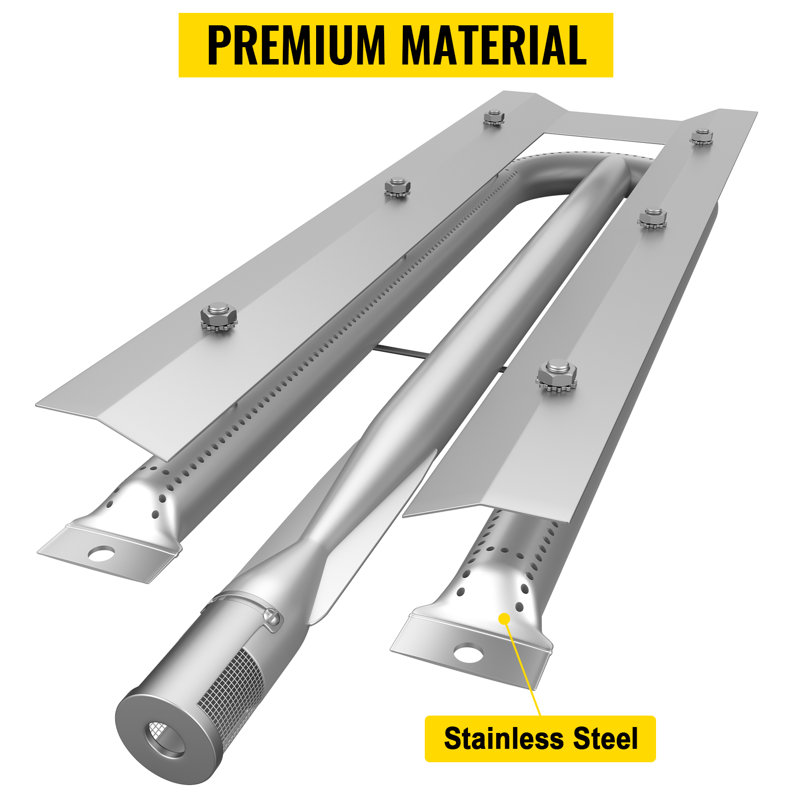 VEVOR Replacement U Burner, Stainless Steel Grill Burners, 3 Packs BBQ ...