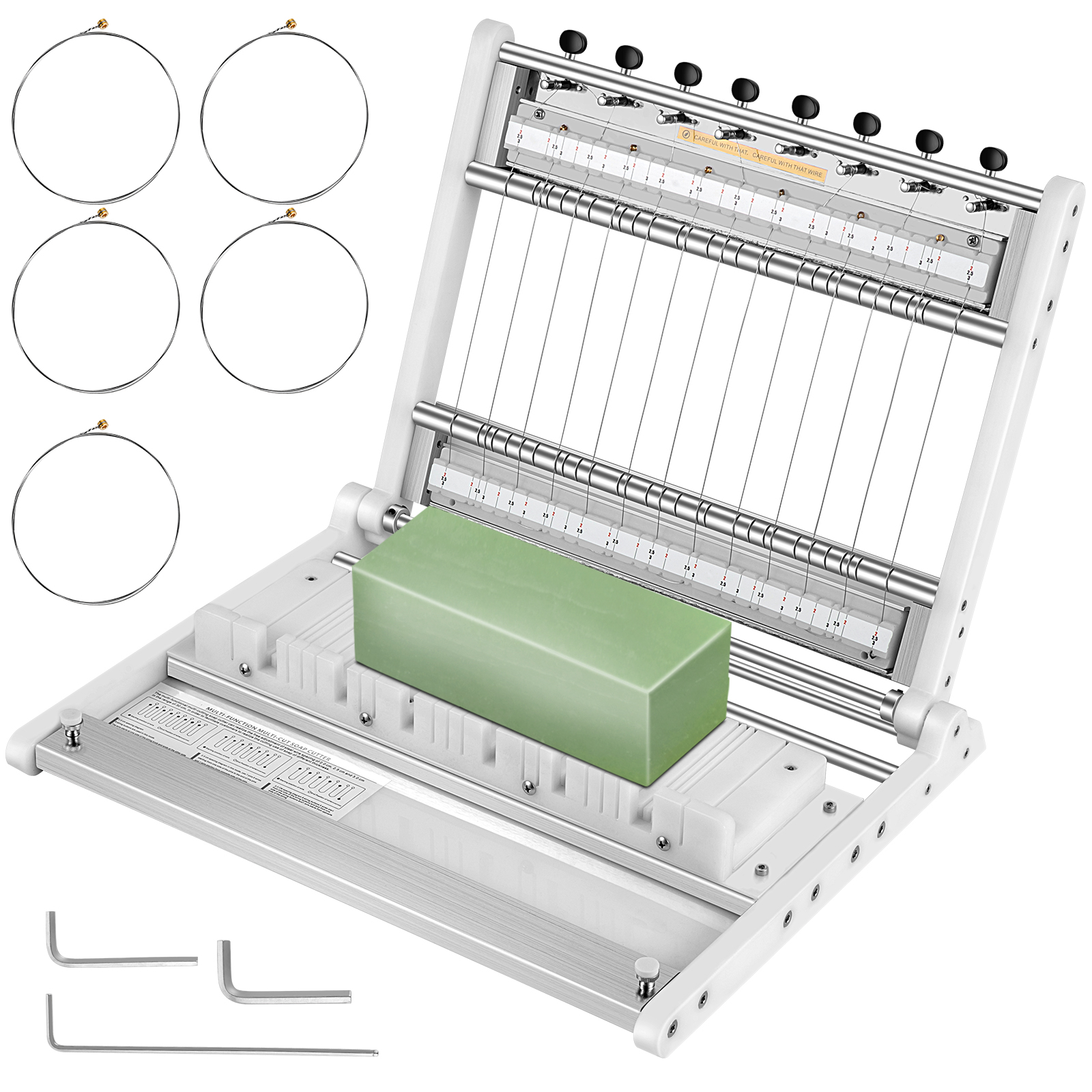 VEVOR Soap Cutter, Cuts 1-15 Bars, 0.8/1/1.2 inch Adjustable Width ...