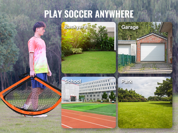 VEVOR Portable Soccer Goal, 6.5x3.25 ft Kids Backyard Soccer Net ...