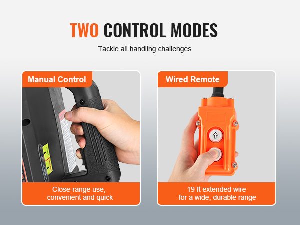 VEVOR 2-in-1 Portable Electric Hoist Power Winch 499 kg Wired Remote ...