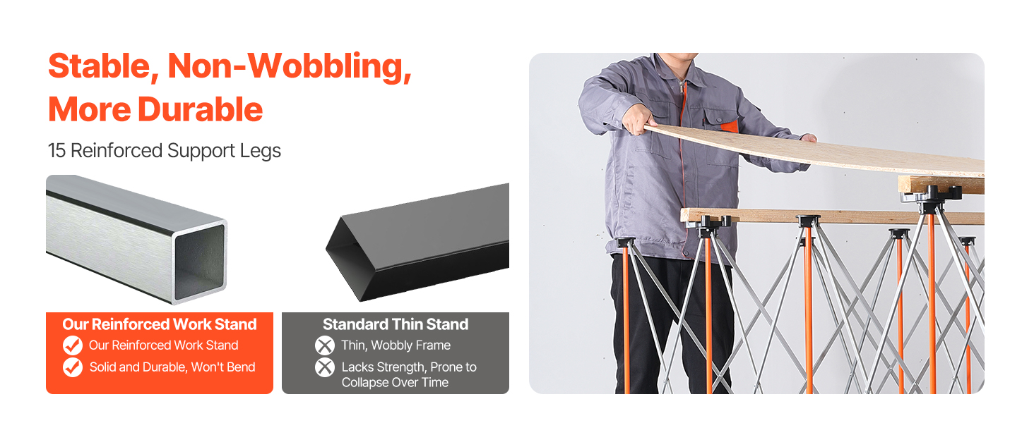 Portable Folding Workstand 8.02 x 4.12ft Collapsible Work Stand 6000lbs ...