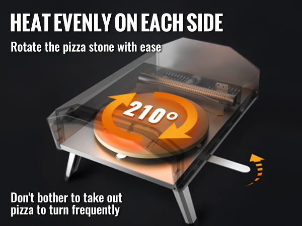 VEVOR Multi-fuel Outdoor Pizza Oven, 12 inch Wood Fired & Gas Pizza ...