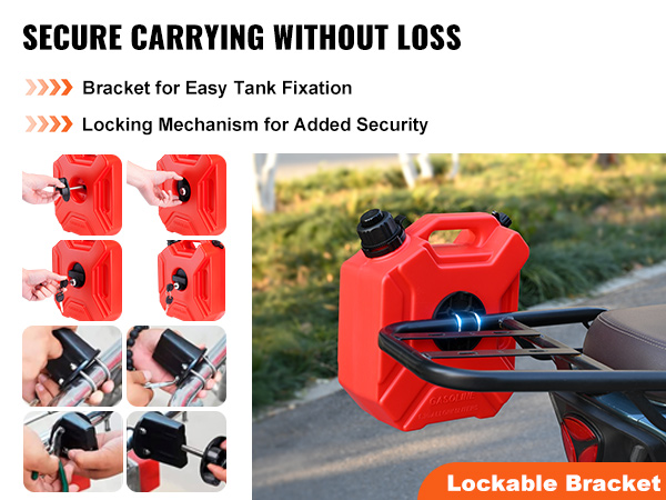 VEVOR Water Can, 1.3 Gallon/5L, Water Tank with Spout and Lockable ...