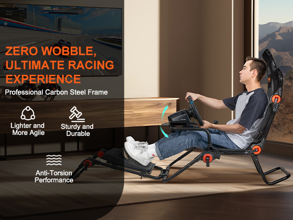 VEVOR Racing Wheel Stand Foldable Fit For Logitech,Thrustmaster,Fanatec ...