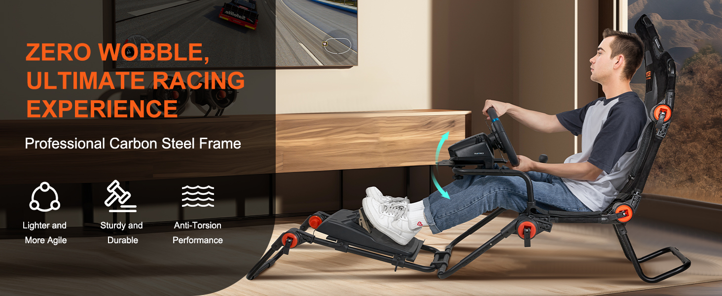 VEVOR Racing Wheel Stand Foldable Fit For Logitech,Thrustmaster,Fanatec ...
