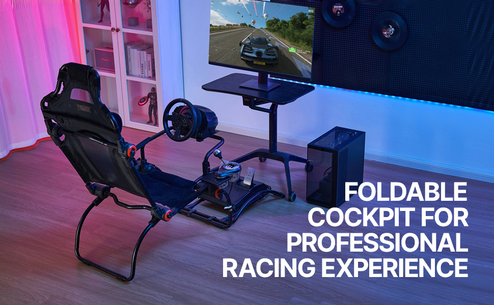 VEVOR Racing Wheel Stand Foldable for Logitech G923/G920/G29 GT/Formula ...