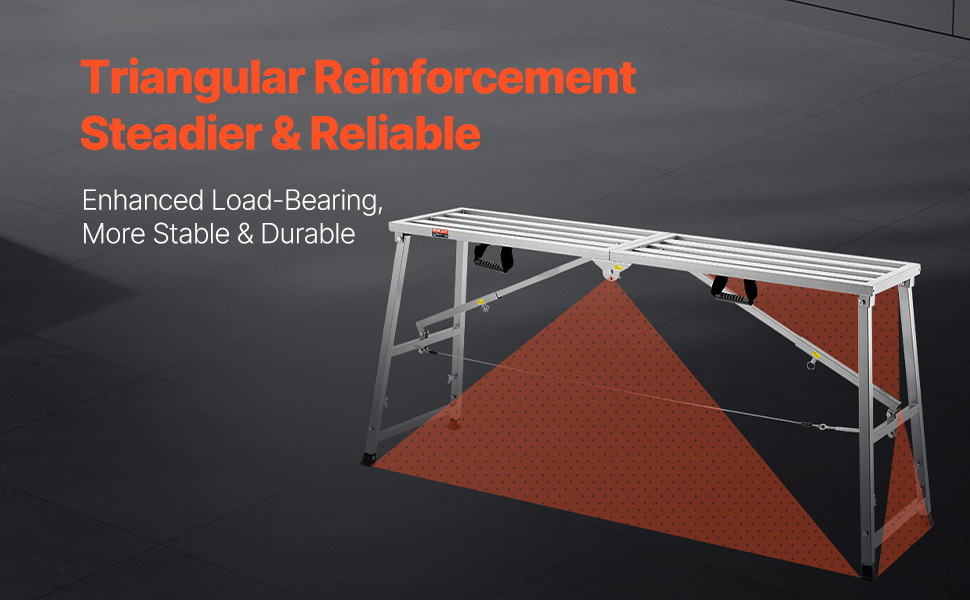 Work Platform Adjustable Height Portable Scaffolding Platform 800 lb ...