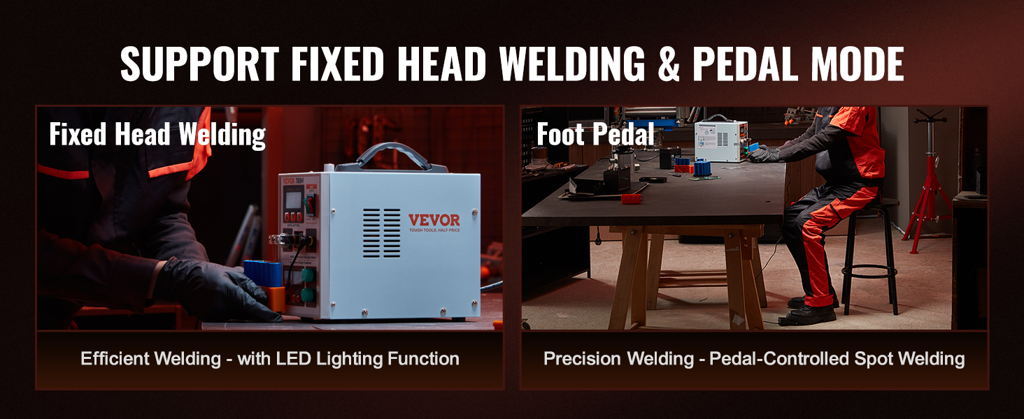 VEVOR Battery Spot Welder 788H Pulse Welder & Battery Charger 2 Welding ...