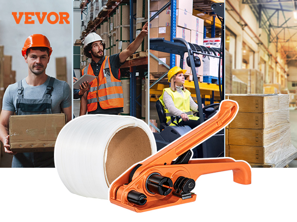 VEVOR Banding Strapping Kit with Strapping Tensioner Tool, 328 ft ...