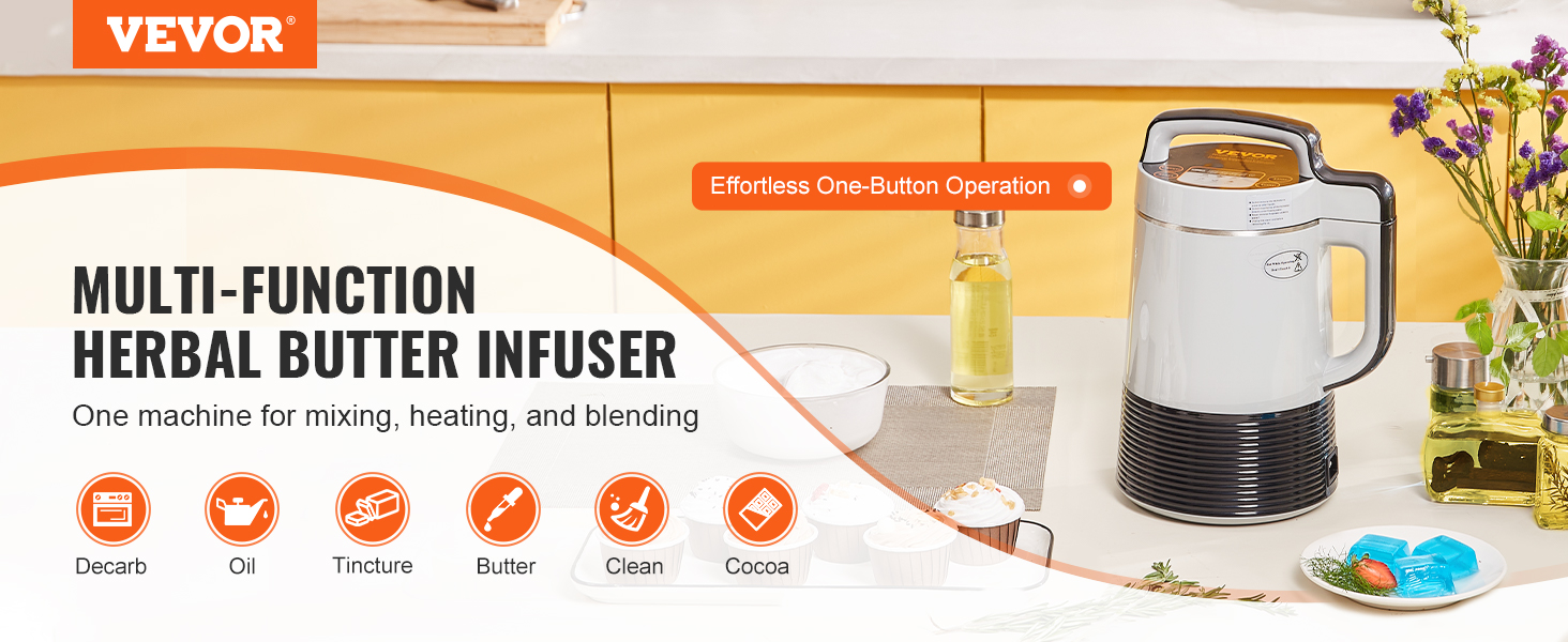 VEVOR Butter Infuser Machine, 6 Functions Herbal Infuser, Magic Butter ...
