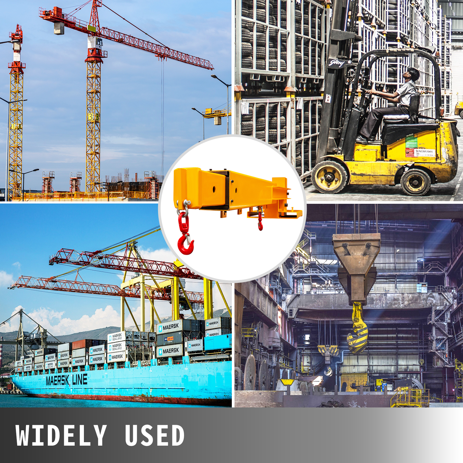 VEVOR Forklift Mobile Crane 6000lbs/3T Capacity, Forklift Crane ...