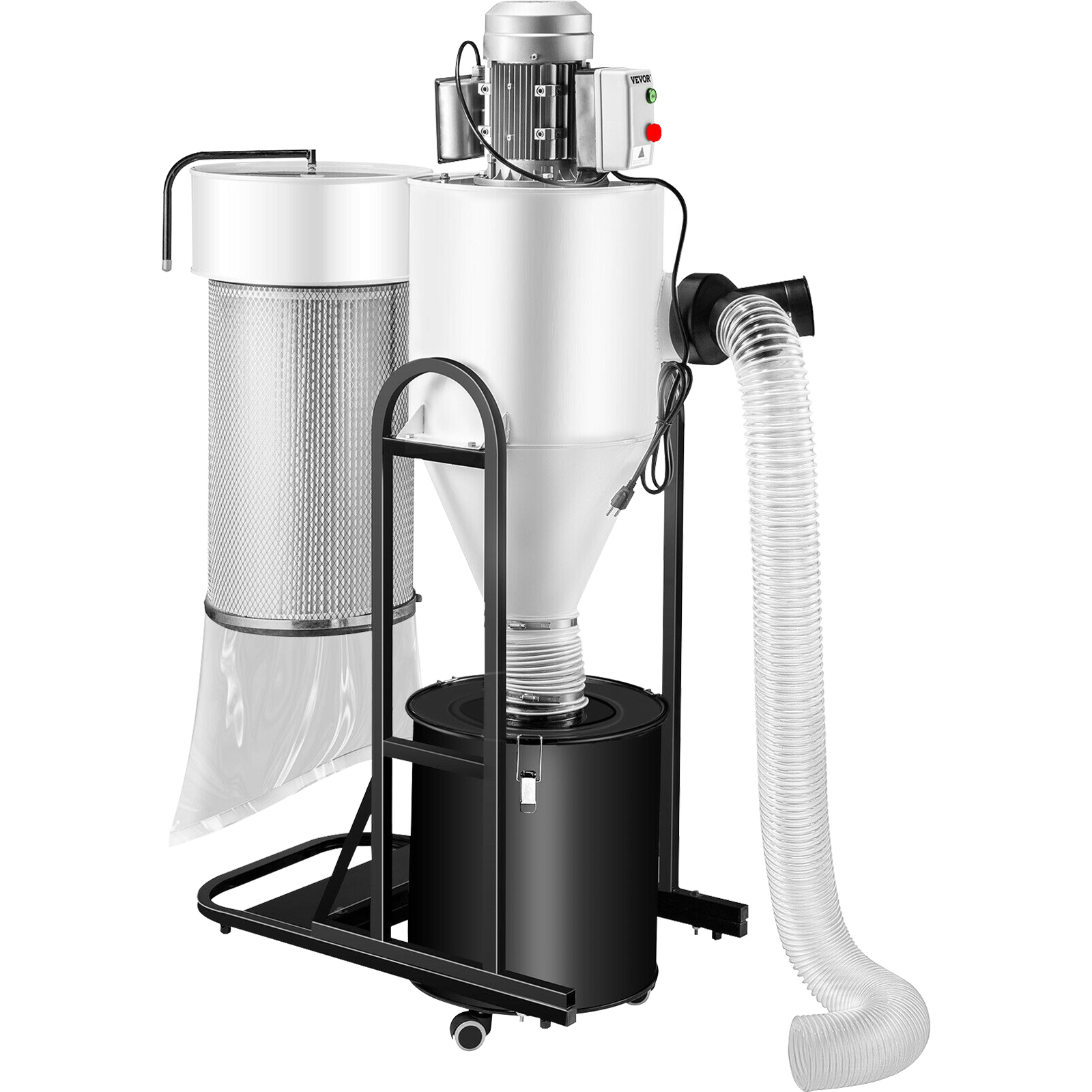 VEVOR Cyclone Dust Collector Woodworking Dust Collector 2HP 220V Heavy ...
