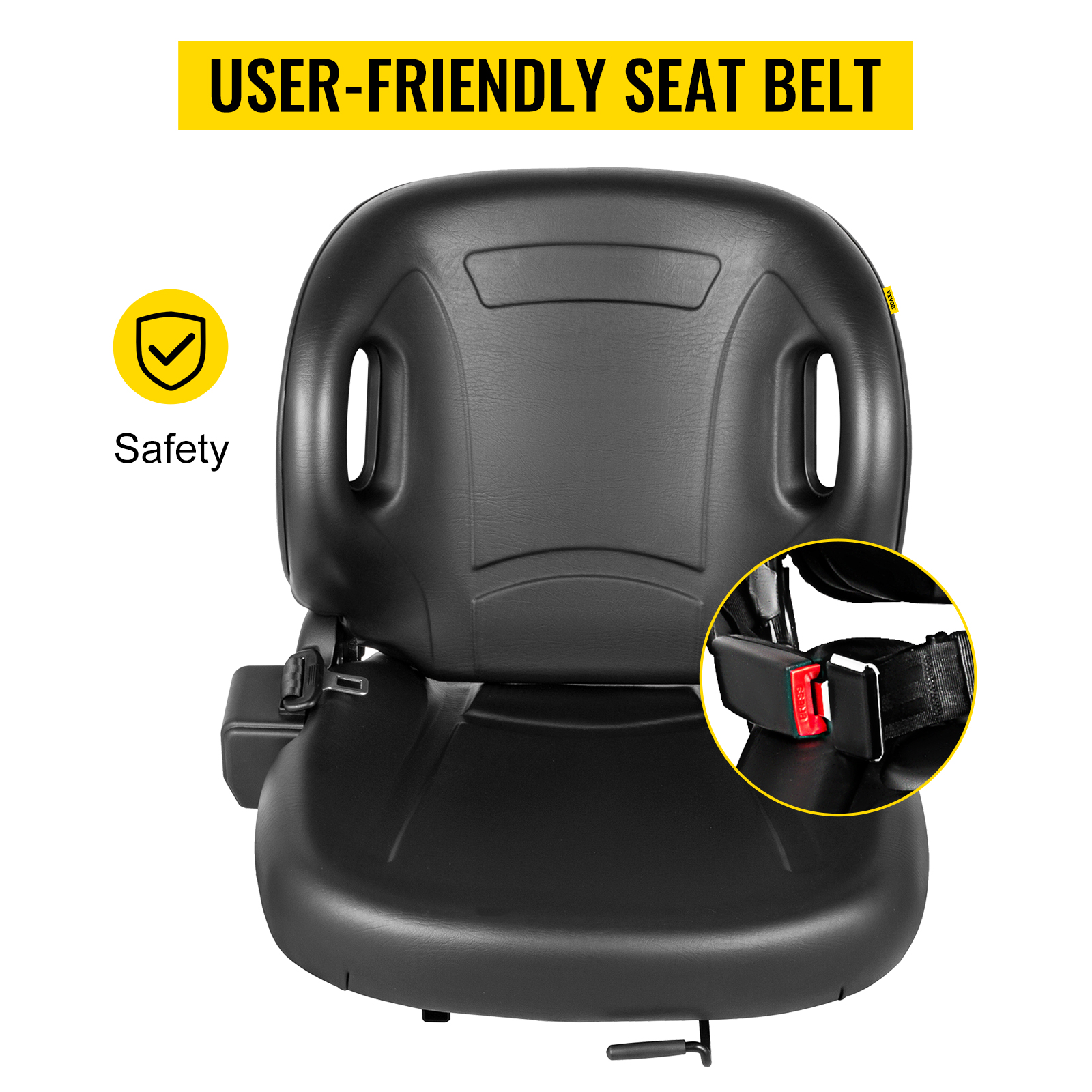 VEVOR Universal Tractor Seat With Retractable Seat Belt Switch ...