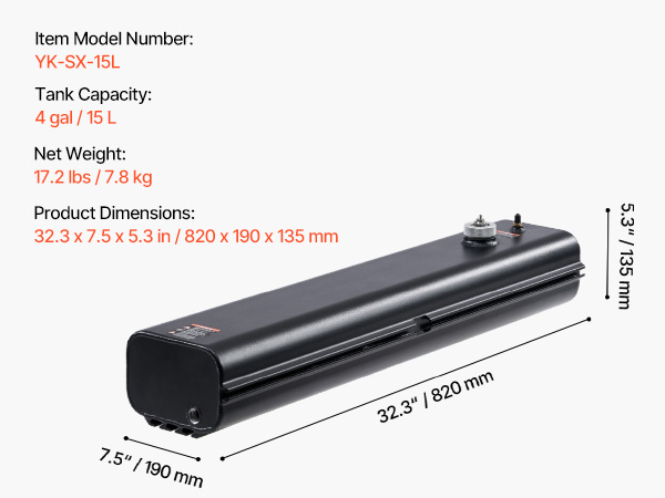 4 Gal Roof Rack Water Tank Portable Water Tank with Splash-Guard Panel ...