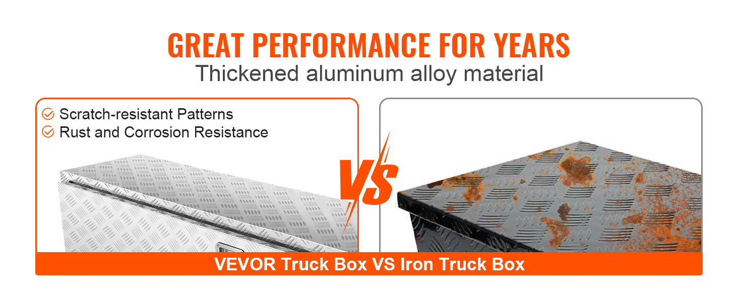 VEVOR Underbody Truck Box, 60"×17"×18" Pickup Storage Box, Heavy Duty ...