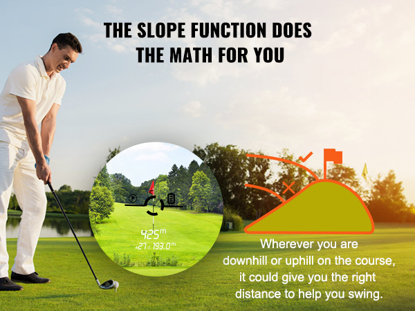VEVOR Magnetic Golf Rangefinder, 1300 Yards Laser Golfing Hunting Range ...