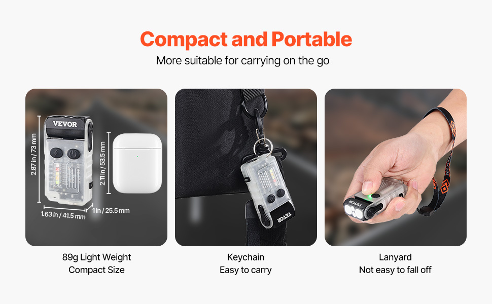 Rechargeable Keychain Flashlight Mini LED Flashlight with Clip ...