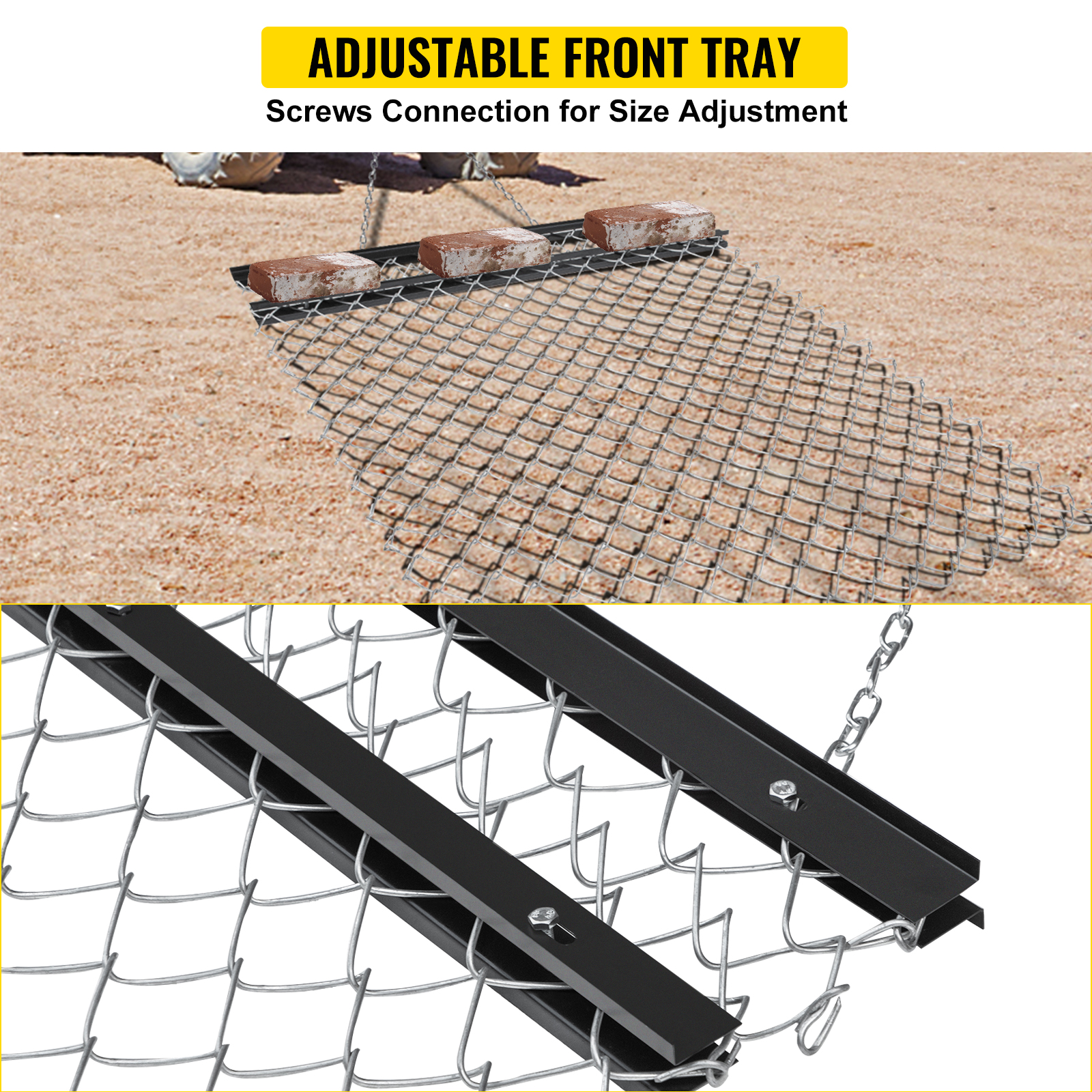 VEVOR 4' x 5' ATV Chain, UTV Tractor Attachments Drag Mat for Landscape ...