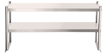 VEVOR Double Overshelf, Double Tier Stainless Steel Overshelf, 60 in ...
