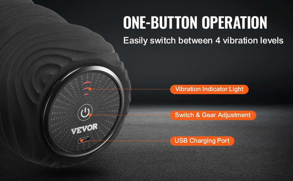 VEVOR Vibrating Peanut Massage Ball 4 Intensities Rechargeable Massage ...
