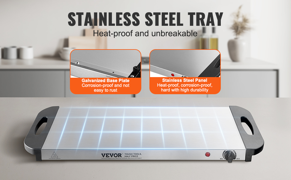 VEVOR Electric Warming Tray Buffet Food Warming w/ Temp Control ...