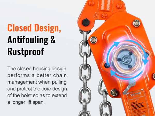 VEVOR Manual Lever Chain Hoist, 6 Ton 13200 lbs Capacity 20 FT Come ...