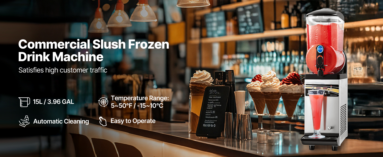 VEVOR Commercial Slushy Machine 15L Margarita Smoothie Frozen Drink Maker | VEVOR AU