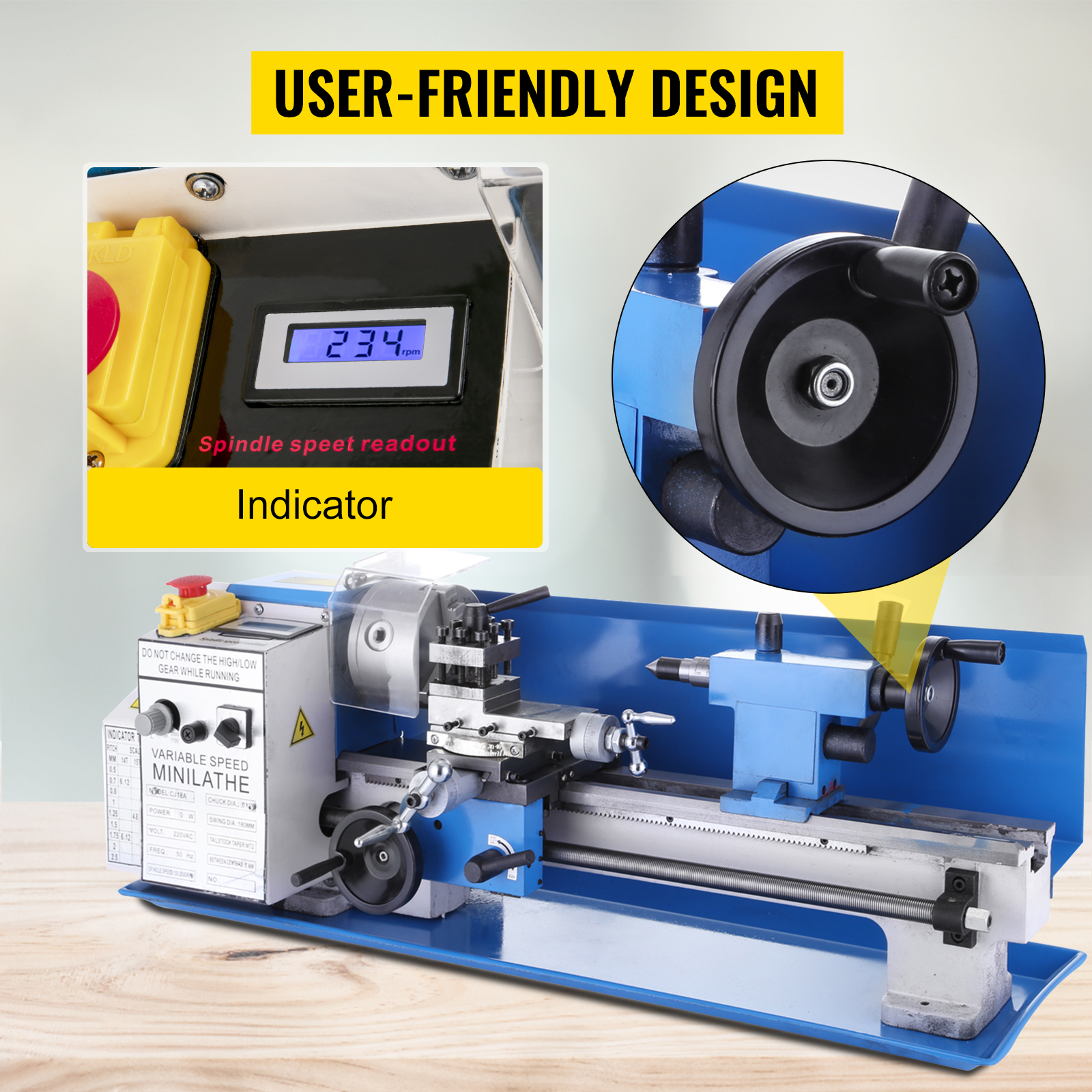 VEVOR Mini-draaibank Precisie Draaibank Mini Metalen Draaibank 550 W ...