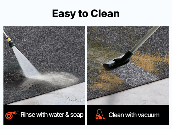 VEVOR Waterproof Garage Floor Mat for Under Car, 4.9'x6' Compact Size ...