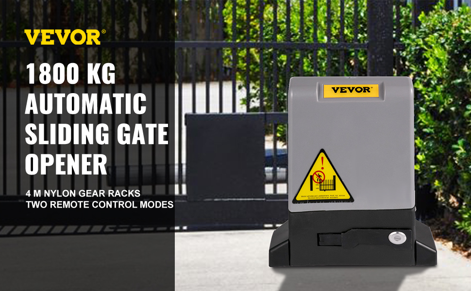 VEVOR Sliding Gate Opener, 1800 KG 4 m, Automatic Sliding Gate with 4 ...