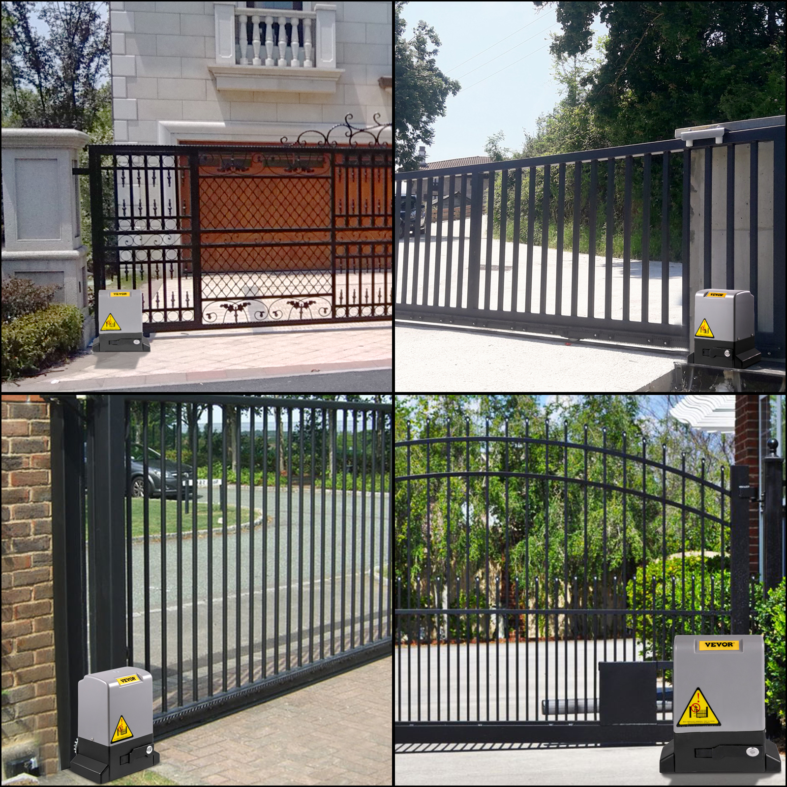 VEVOR Sliding Gate Opener Automatic Sliding Gate 1800 KG 4 Remote & APP ...