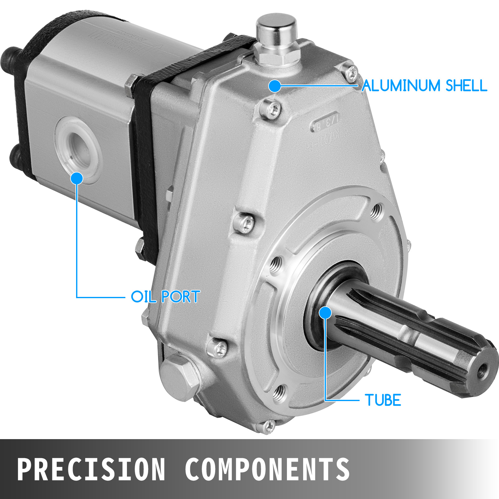 VEVOR PTO Pump 250 Bar Hydraulic PTO Pump 540rpm PTO Pumps with Gearbox ...