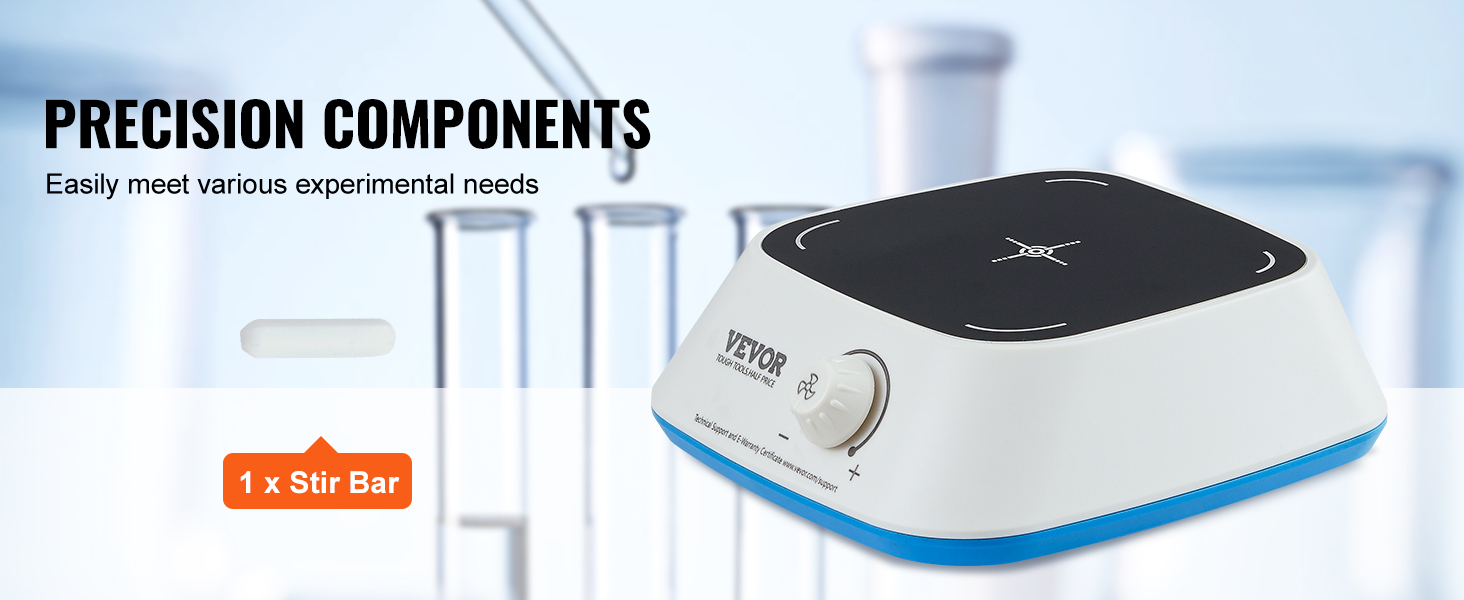 VEVOR Magnetic Stirrer, 0-2000 RPM Stir Plate with Adjustable Speed ...