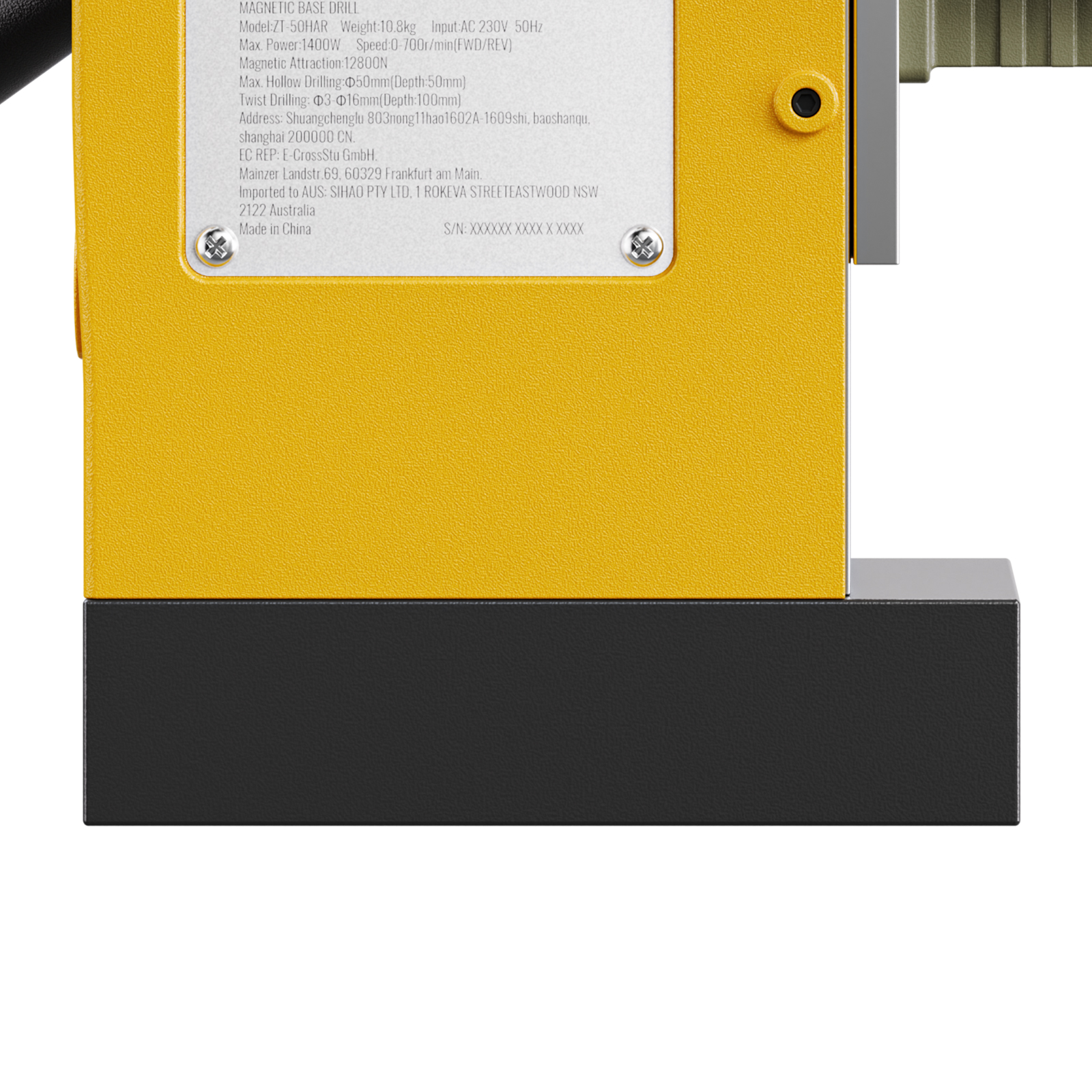 Magnetic Drill 1400W 2810 lbf Mag Drill Press 1.6 in Boring Diameter 11 ...