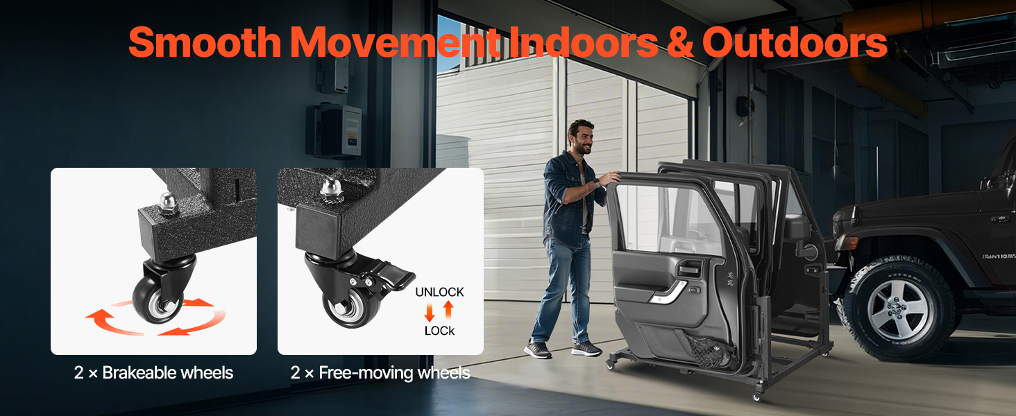 VEVOR 4 Doors Jeep Door Storage Cart for Jeep Wrangler JK JKU JL ...