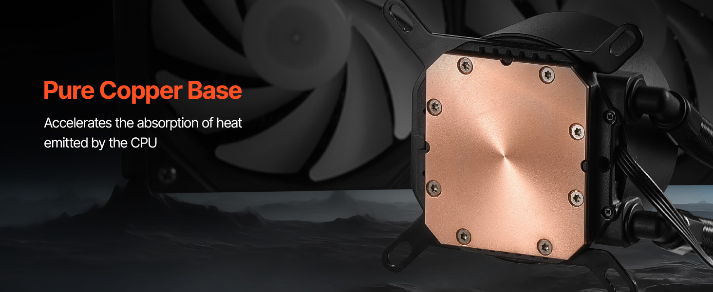 CPU Liquid Cooler AIO CPU Water Cooler with 120 mm PWN Fans for Intel ...