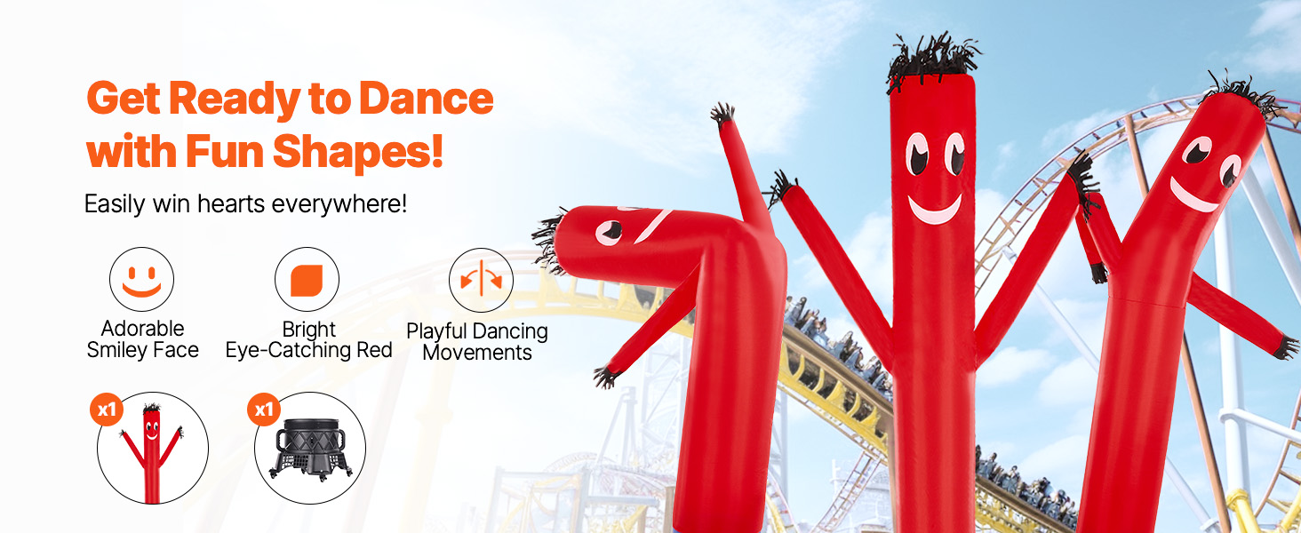 10 ft Air Dancers Wacky Waving Inflatable Tube Man with 9/10 HP Blower ...