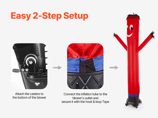 10 ft Air Dancers Wacky Waving Inflatable Tube Man with 9/10 HP Blower ...