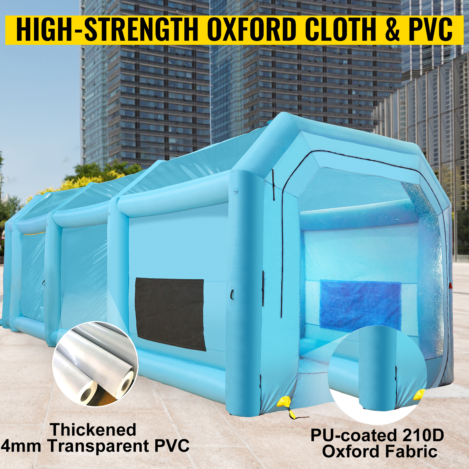 VEVOR 39.4x16.4x13.1ft Inflatable Spray Booth Custom Tent Paint Booth ...