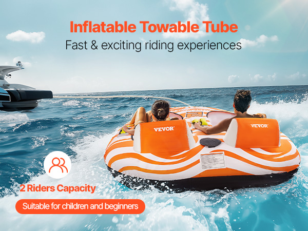 Towable Tubes for Boating 2-Person Inflatable Boating Towables with 2 ...