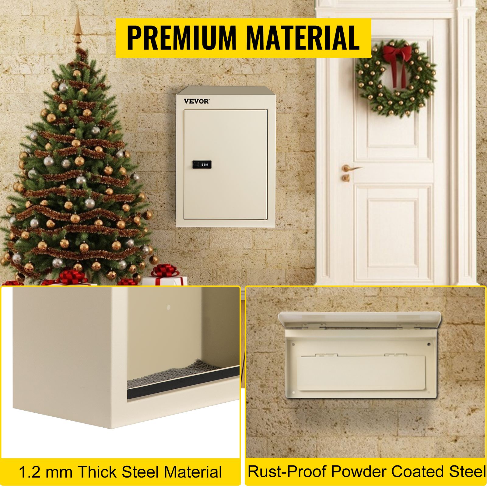 Vevor Through-the-wall Mailbox Letter Drop Box Adjustable Chute ...