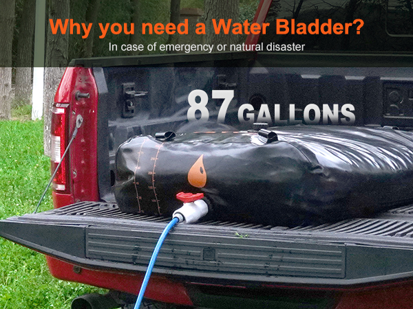 VEVOR Water Tank Bladder, 87 Gallon Large Capacity, PVC Collapsible ...