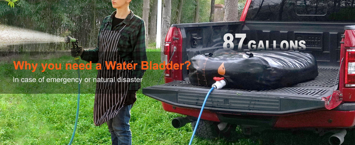 VEVOR Water Tank Bladder, 87 Gallon Large Capacity, PVC Collapsible ...