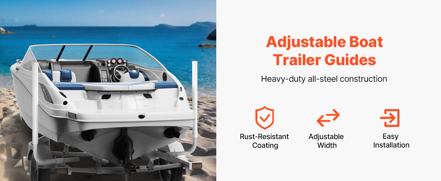 VEVOR Boat Trailer Guide, 43” Adjustable Design Trailer Guide Poles ...
