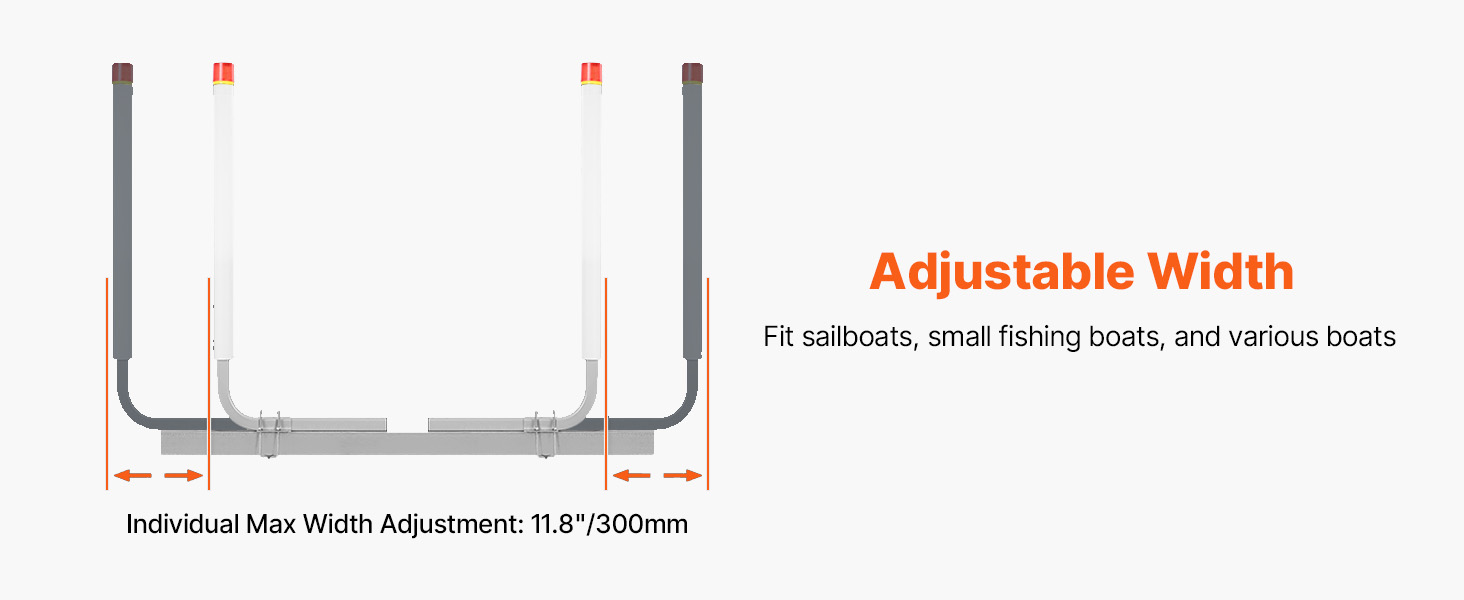 VEVOR Marine Trailer Guide Set, 46” LED Illuminated Guide Poles, Pair ...