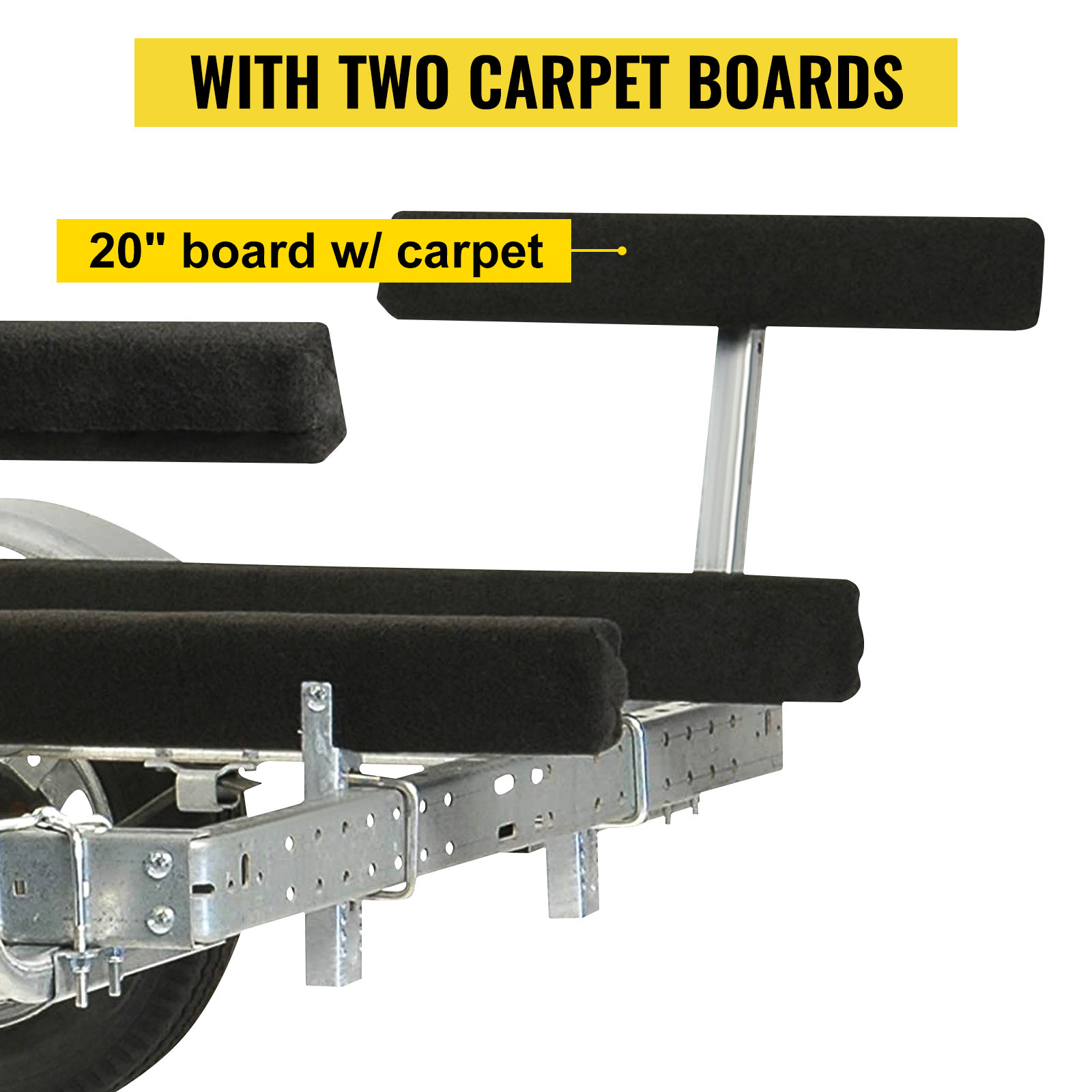 VEVOR Boat Trailer Guide on, 2PCS, Short Bunk Guide-Ons Steel Trailer ...