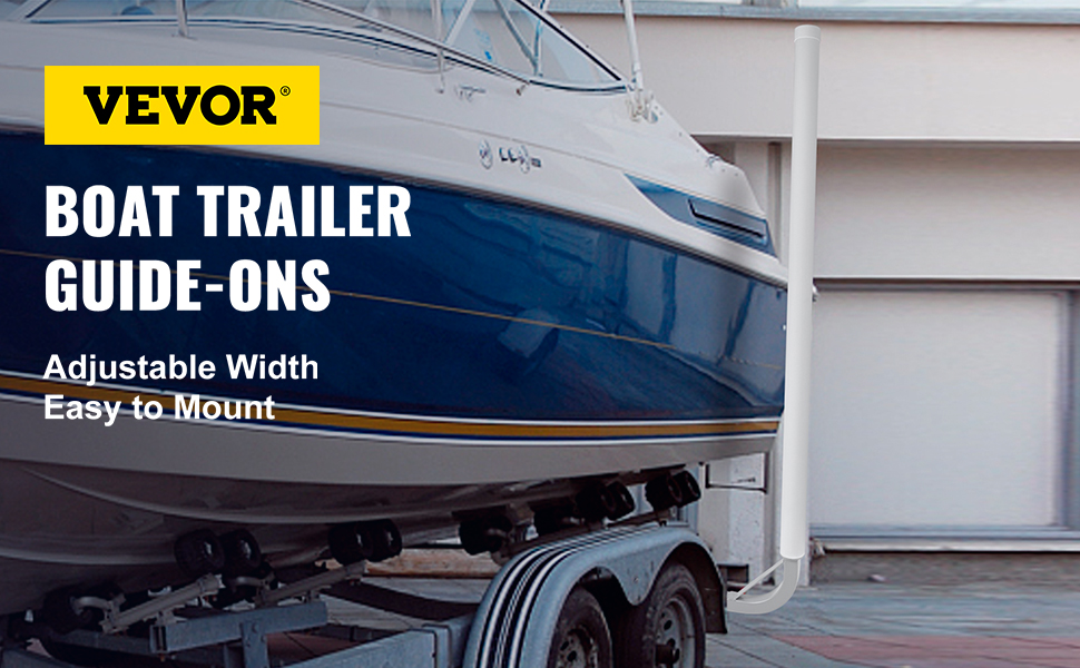 VEVOR Boat Trailer Guide-on, 60", 2PCS Steel Trailer Post Guide ons, w ...