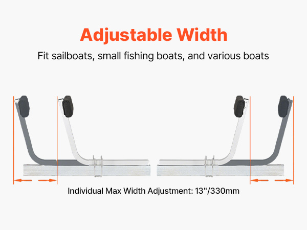 VEVOR Marine Trailer Assistant, 27.6” Flexibly Adjustable Bunk Guide ...